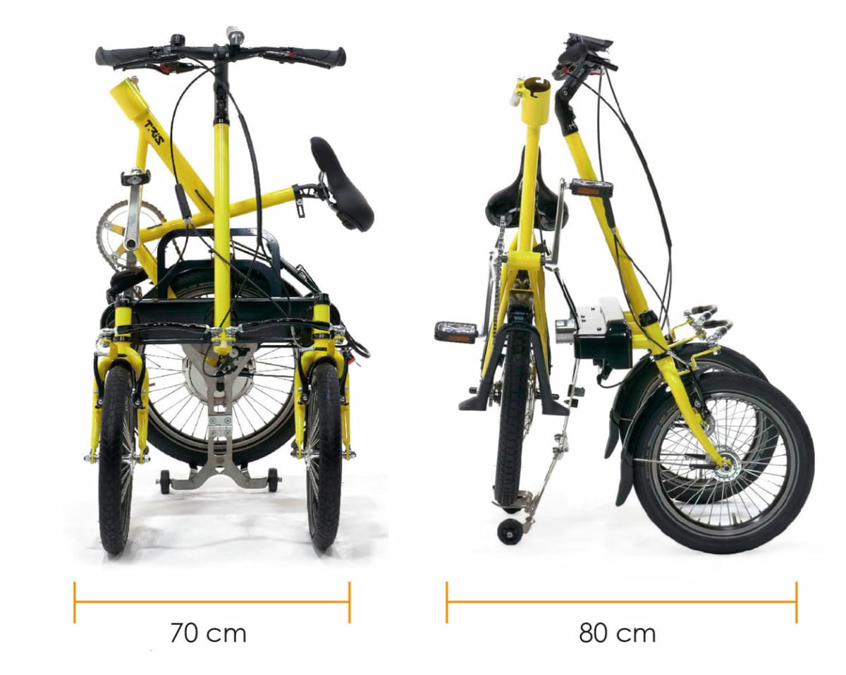 SPLIT folding electric tricycle. Safe, stable and foldable e-trike